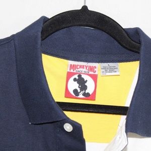 Disney | Shirts | Vintage 8s Disney Mens L Mickey Mouse Polo Shirt ...